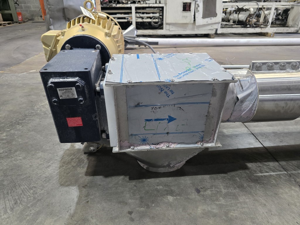 26' Long, 8" Diameter Auger, 15 HP | Plastic Machinery | Used Plastic ...