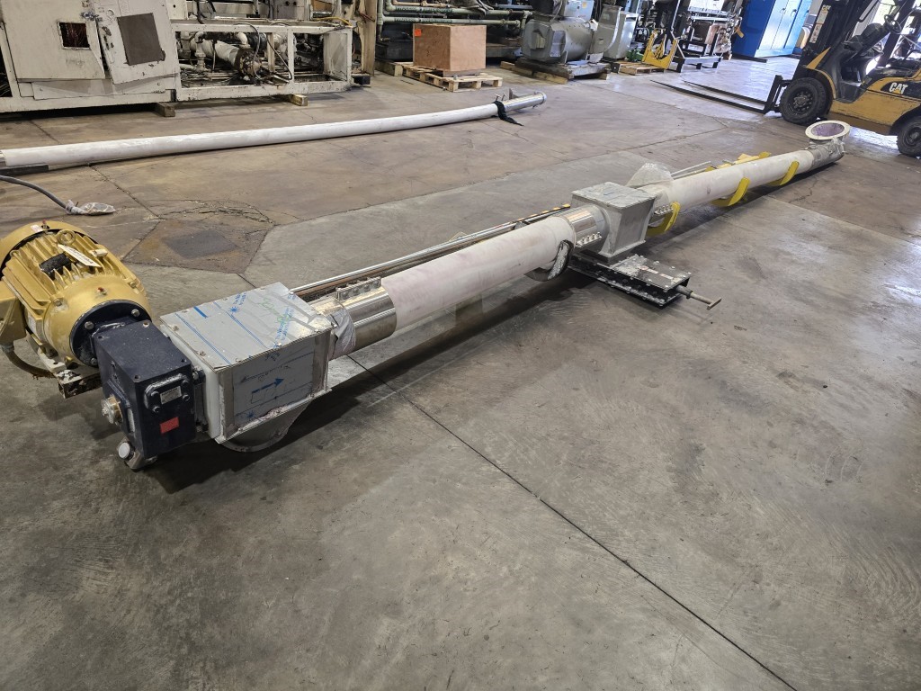 26' Long, 8" Diameter Auger, 15 HP | Plastic Machinery | Used Plastic ...