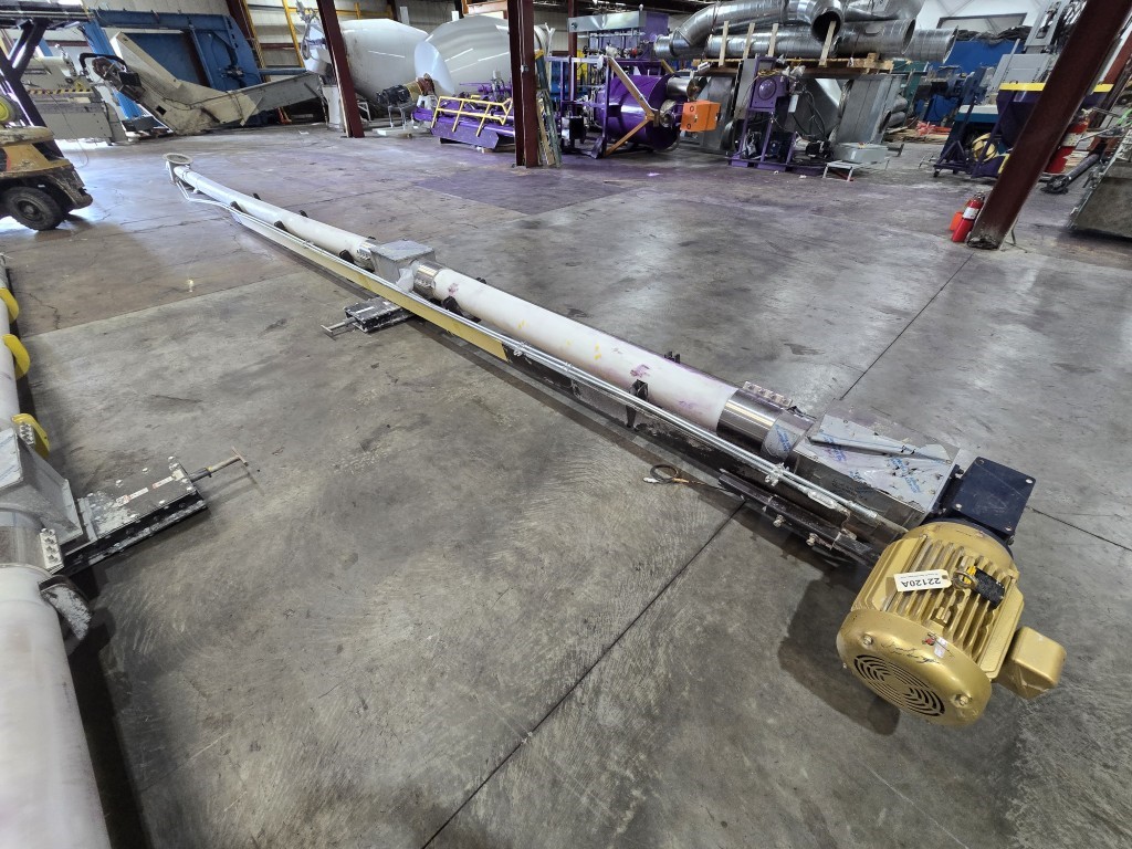 40' Long, 8" Diameter Auger, 15 HP | Plastic Machinery | Used Plastic ...