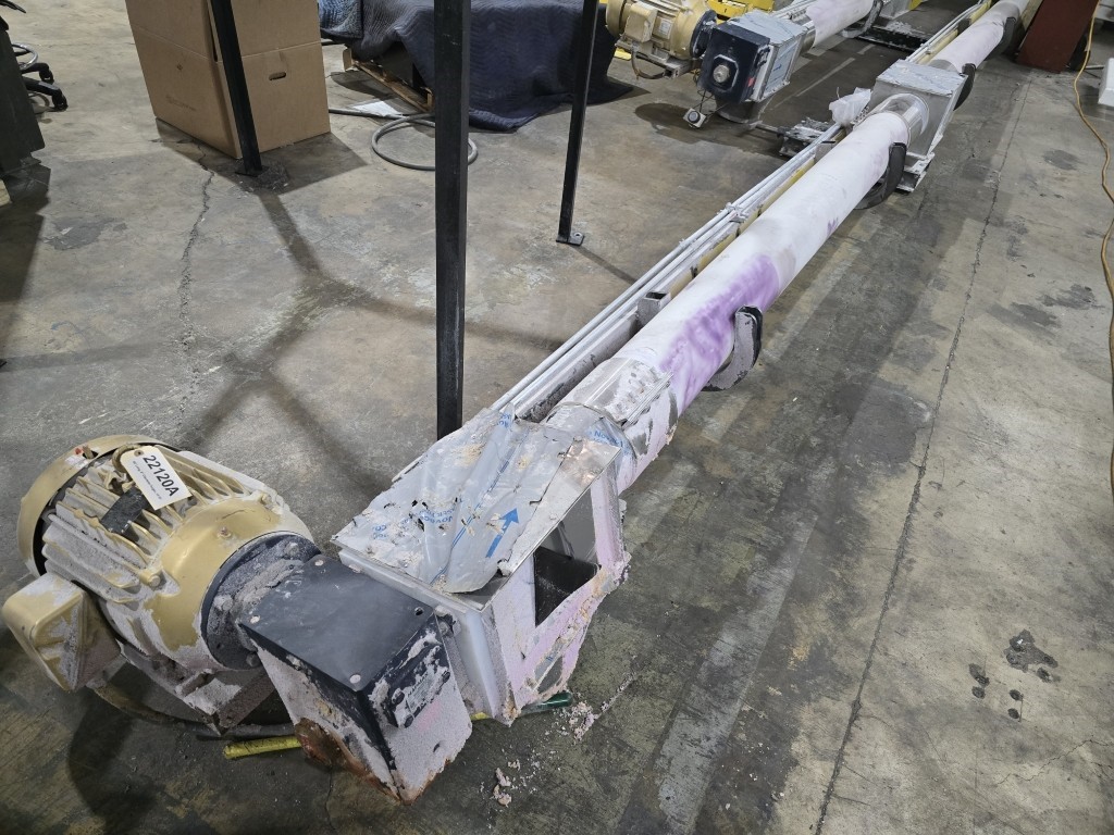 40' Long, 8" Diameter Auger, 15 HP | Plastic Machinery | Used Plastic ...