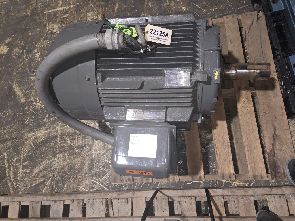 100 HP Teco Westinghouse AC Motor, Frame 444T | Plastic Machinery ...