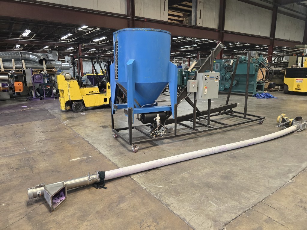 20' L x 5" Diameter Hapman Helix Flexible Screw Conveyor, With Hopper ...