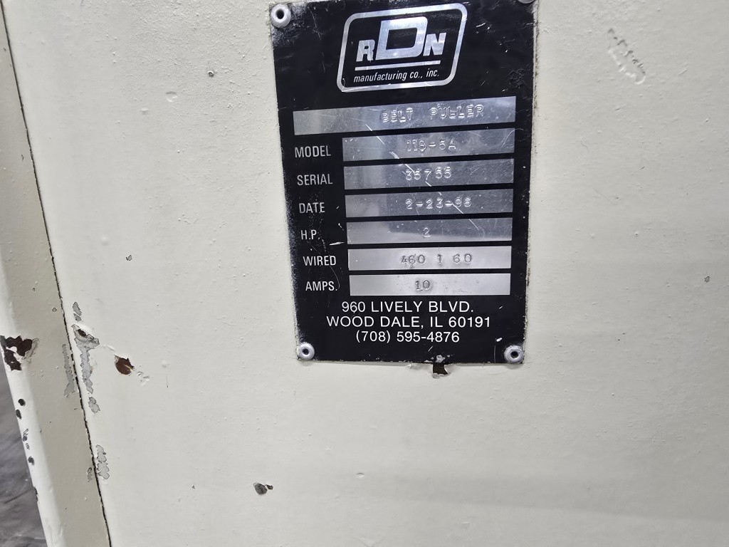 4" Wide X 18" Long RDN Two Belt Puller, Model 118-5, 2 HP | Plastic ...