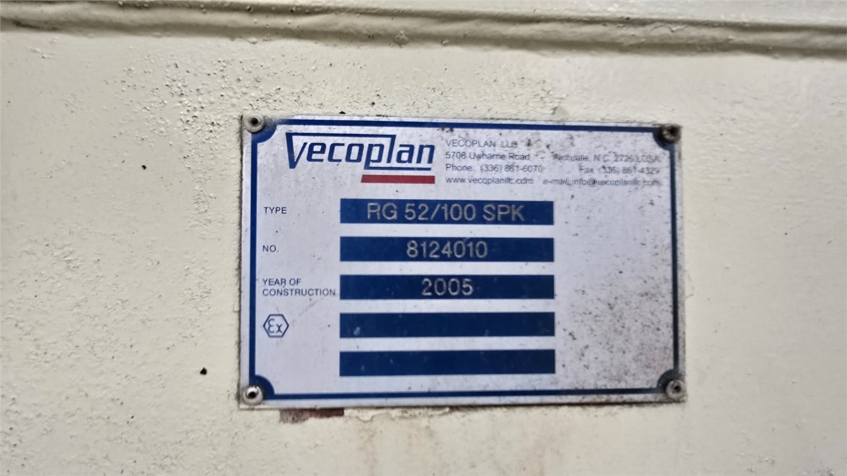 52" x 58" Vecoplan Single Shaft Shredder, Model RG52/100 SPK | Plastic ...