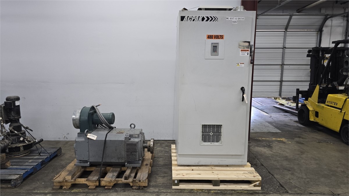 400 HP AC Motor and Yaskawa AC Drive A1000 w/ Cabinet | Plastic ...