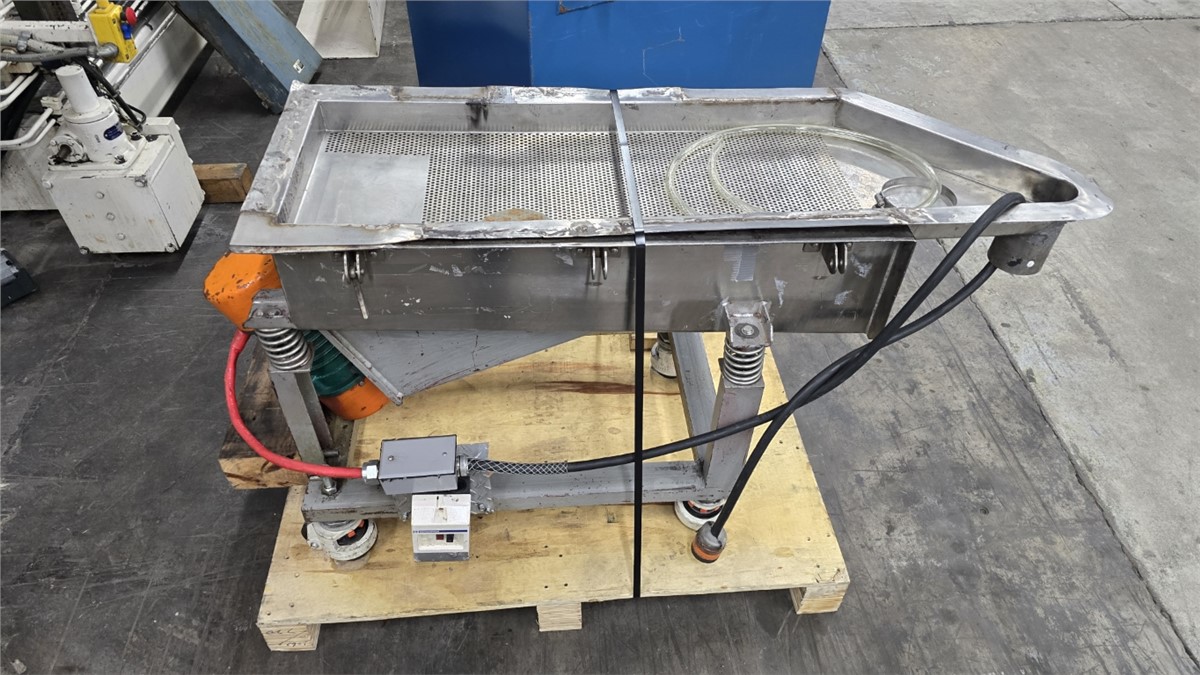 33.5" L x 13.5" W Vibrating Stainless Steel Trough with Perforated Deck ...